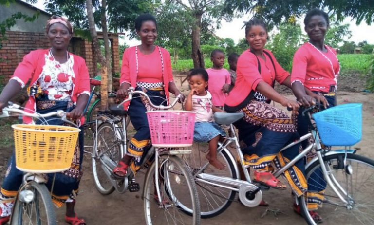 Malawi Womens Group on their Bikes to End Poverty