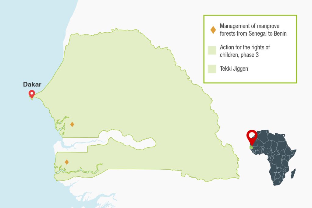 senegal on africa map